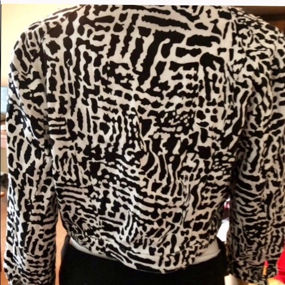 Ruby Cho | Jackets & Coats | Ruby Cho Black White Cheetah Short Cropped ...